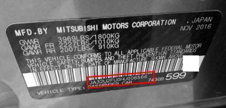 Mitsubishi VIN Decoder