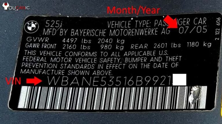 Where To Find BMW VIN Number