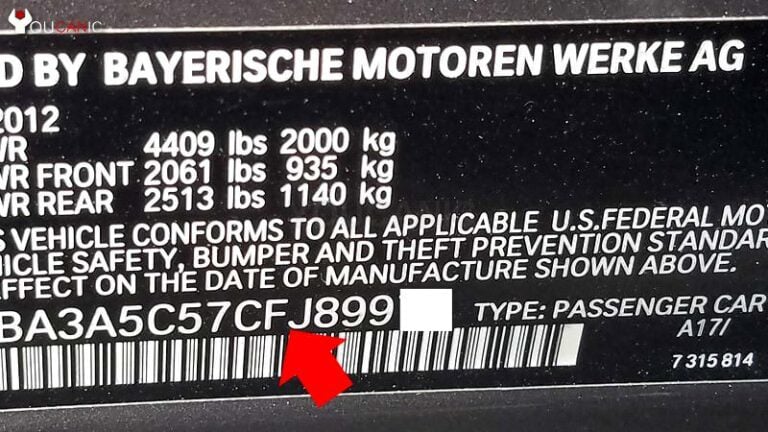 Where To Find BMW VIN Number