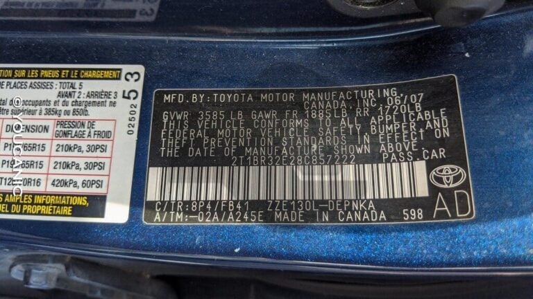 Toyota VIN Decoder