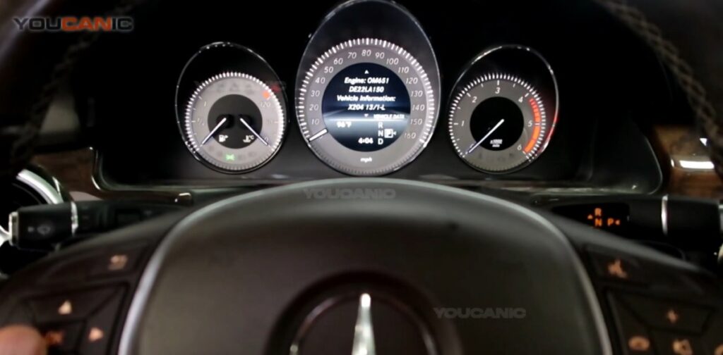 Find Mercedes-Benz Engine Code Via Instrument Cluster