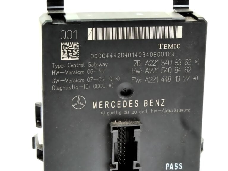 Understanding The Central Gateway Control Unit In A Mercedes-Benz Vehicle