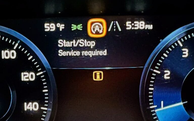 Volvo Start/Stop Service Required Warning - Common Causes