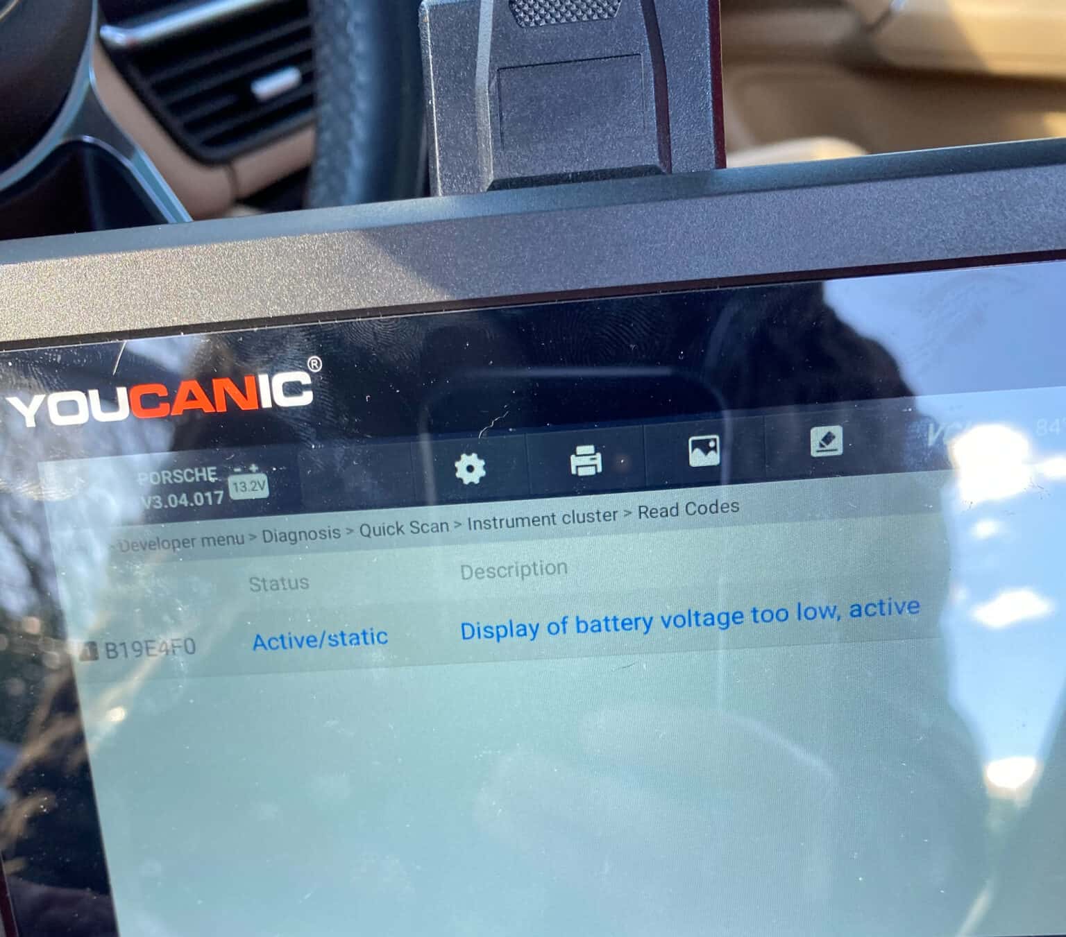 Porsche "Battery Low, Service Necessary" Warning Message - YOUCANIC