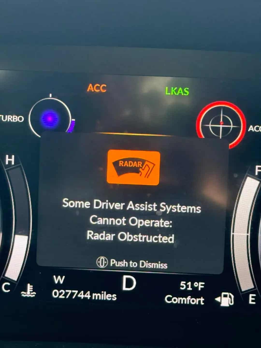 Acura - Radar Obstructed: Some Driver Assist Systems Cannot Operate ...